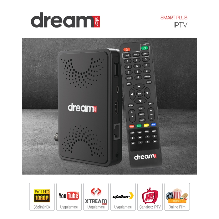 Dreamstar Smart Plus Iptv H.265 Hevc Hd Uydu Alıcısı - Fullsat Toptan ve Perakende Satış Noktası-