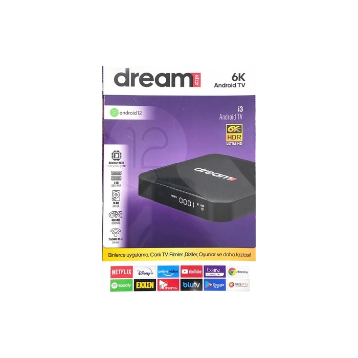 Dreamstar İ3 6K Android Tv Box - Fullsat Toptan ve Perakende Satış Noktası-